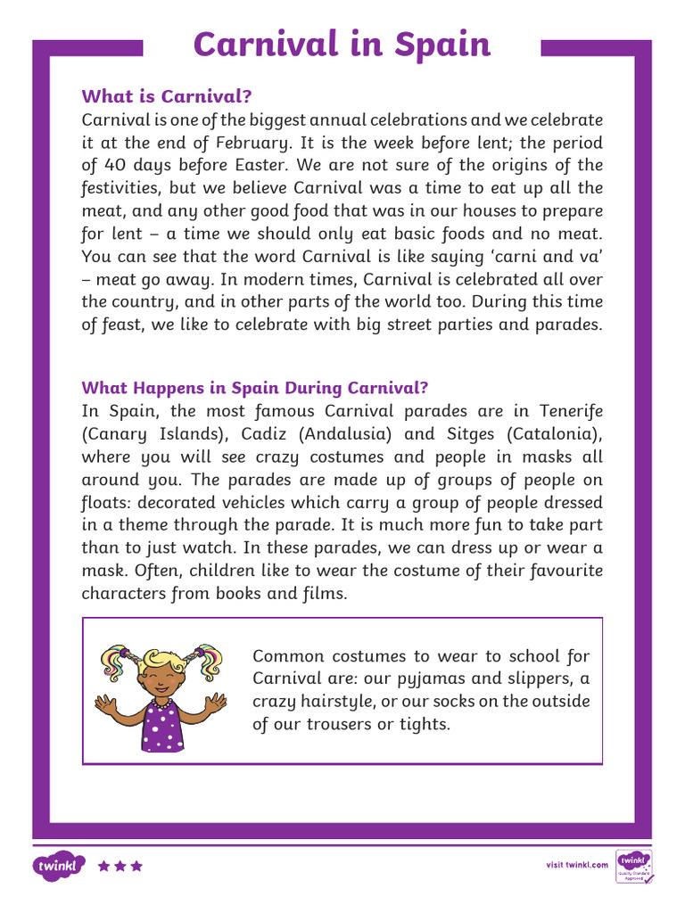 Spain's Carnival: Parades & Traditions | PDF | Carnival | Lent