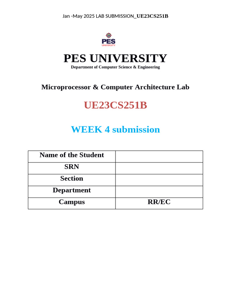 Set 2 WEEK 4 Submission Formate | PDF | Matrix (Mathematics) | Computer ...