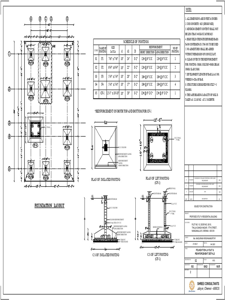 02.Foundation Layout | PDF | Concrete | Composite Material