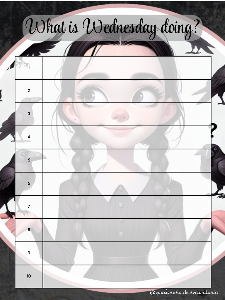 What Is Wednesday Doing (Writing) | PDF