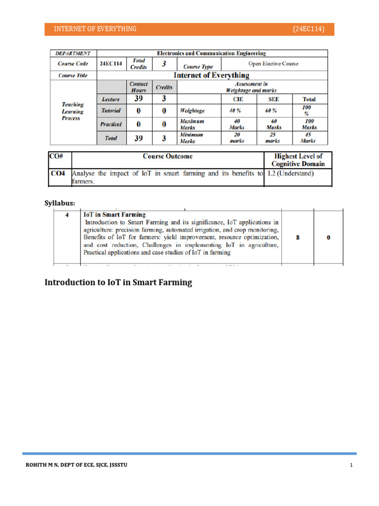 IoE- Unit 4 Notes | PDF | Agriculture | Internet Of Things