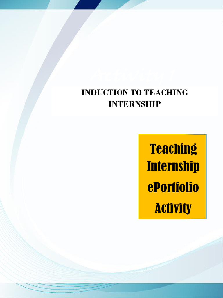 TI Activity 1 Induction To Teaching Internship | PDF | Teachers | Lesson Plan