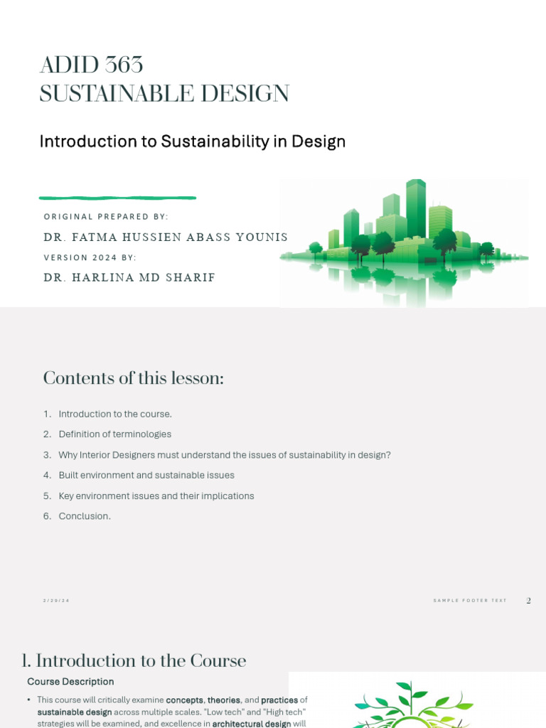 Introduction To Sustainability in Design | PDF | Sustainability ...