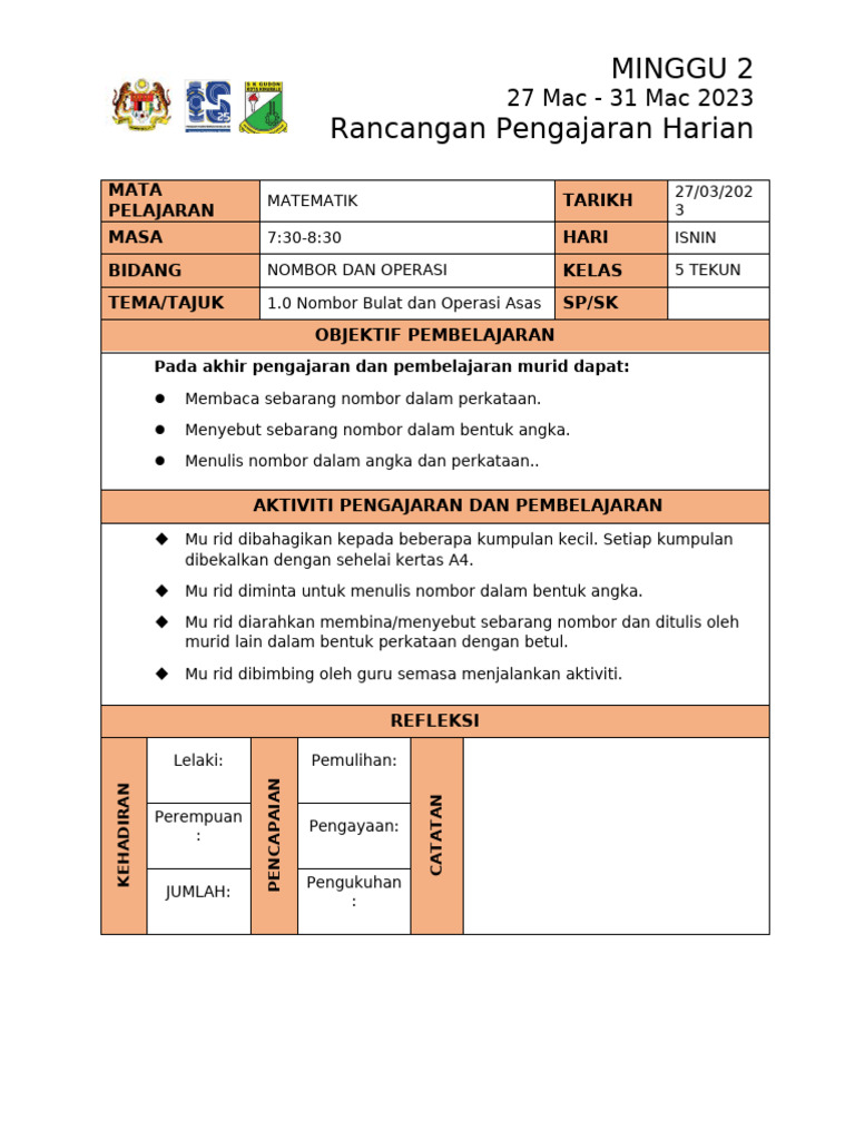 Contoh RPH | PDF
