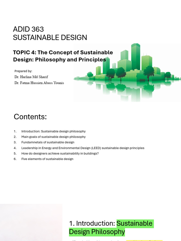 Principles of Sustainable Design | PDF | Sustainable Design ...