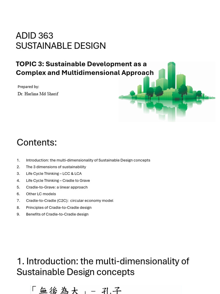 L3 - Sustainable Development As A Complex and Multidimensional Approach ...