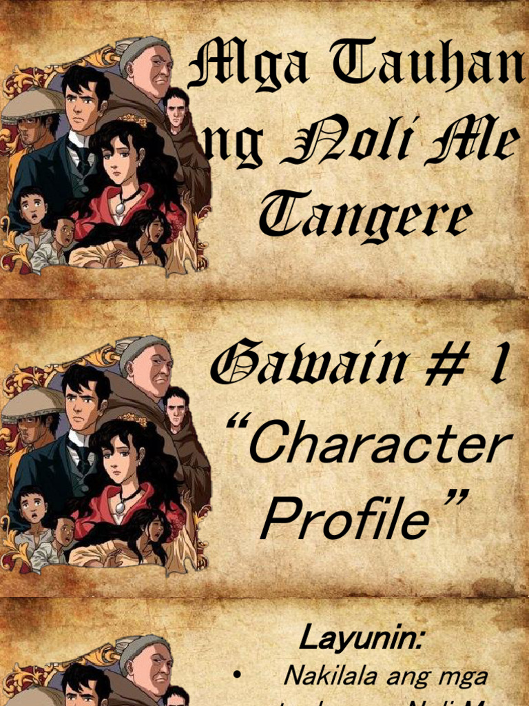Character Profile Mini Task Noli Me Tangere | PDF