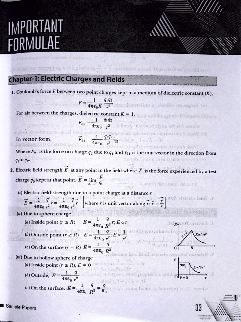 Formulas Grade 12 | PDF | Electric Field | Electricity