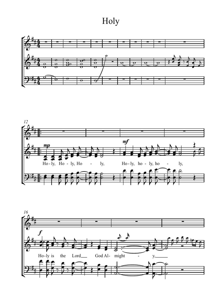 Holy Medley - Full Score | PDF