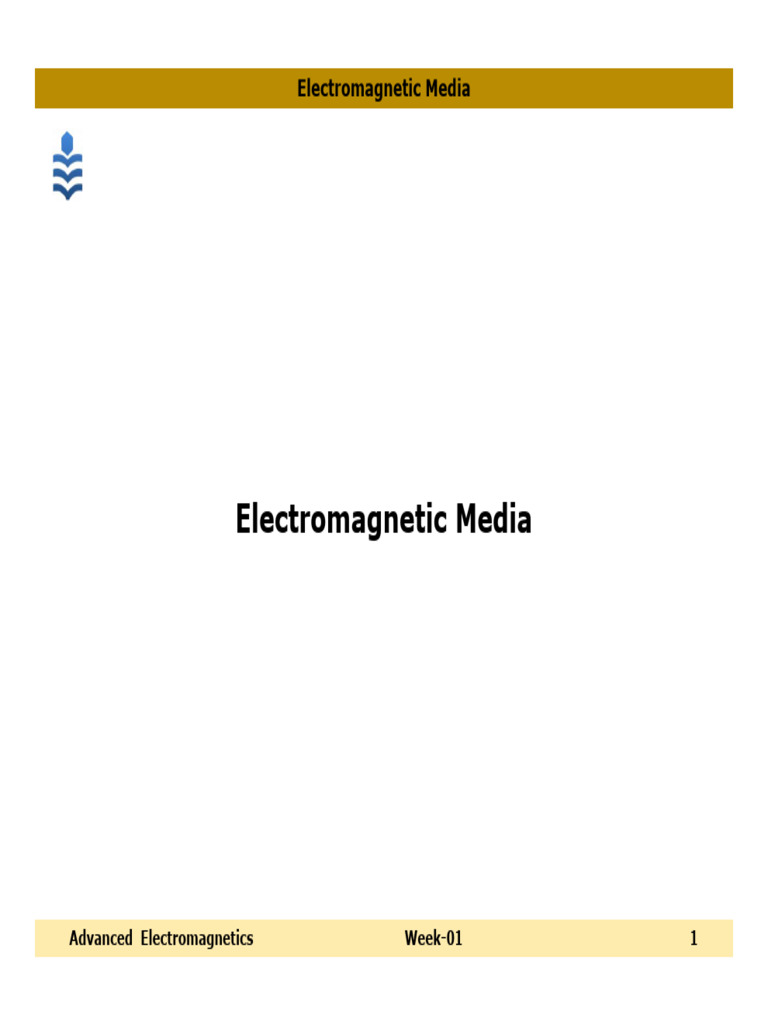 Electromagnetic Media Overview | PDF | Metamaterial | Superconductivity