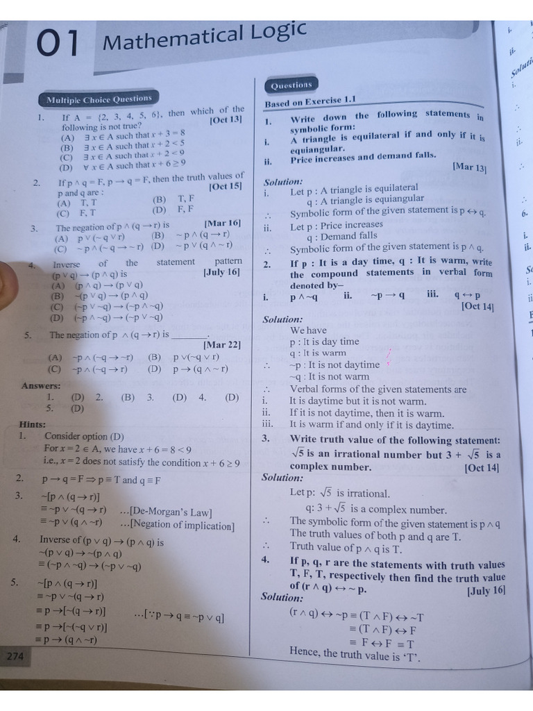 Mathematical Logic | PDF