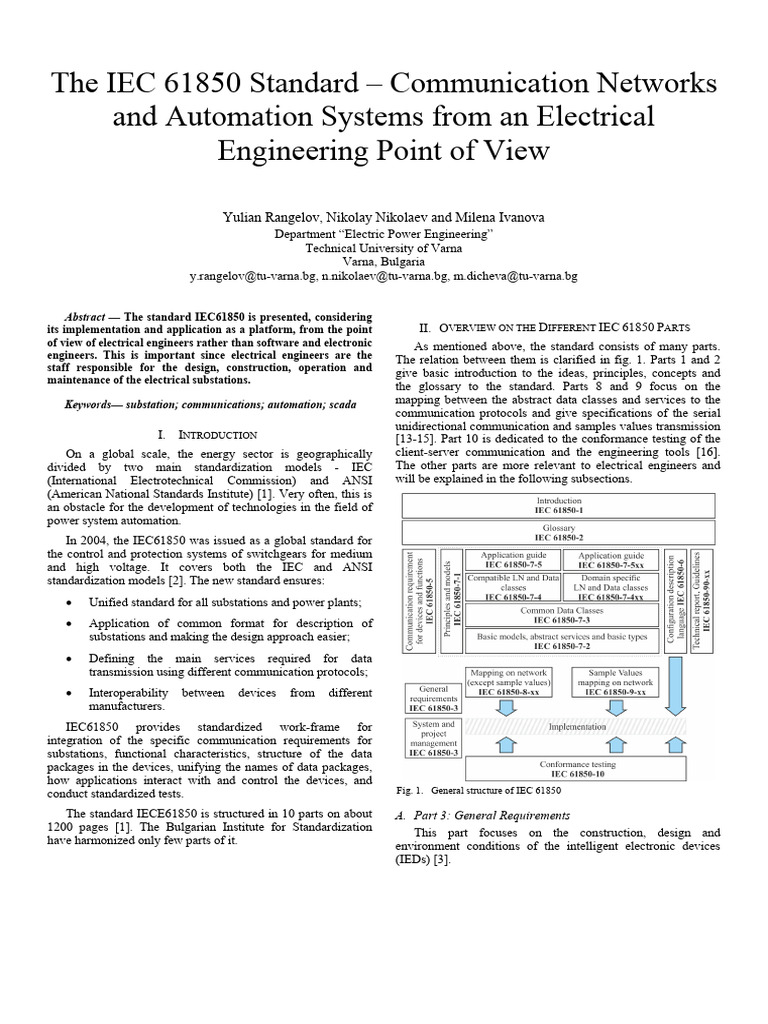 RG - Paper - SIELA - 2016 - IEC61850 - For - Engineers - EN 2 | PDF | International ...