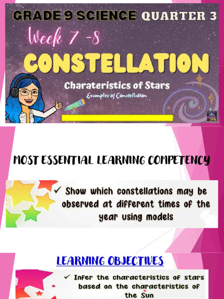 Constellations (G9 - Q3 - W7-W8) | PDF | Apparent Magnitude | Stars