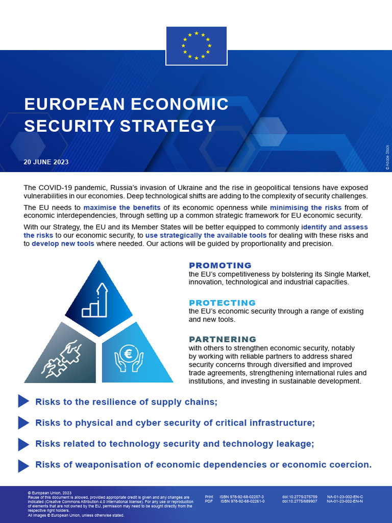 Factsheet Economic Security Strategy - EN | PDF | Securities | European ...