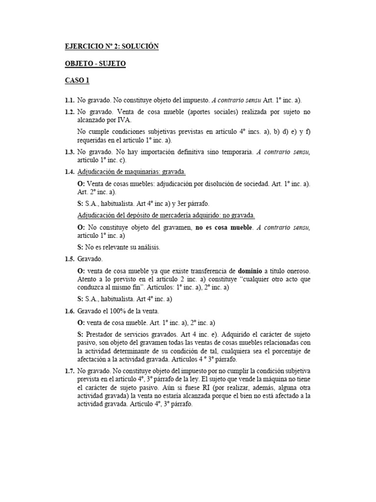 Ejercicio N°2 | PDF | Impuestos