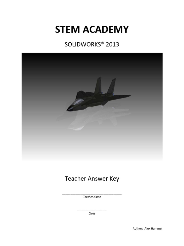 SOLIDWORKS 2013 Teacher Answer Key | PDF | Circle