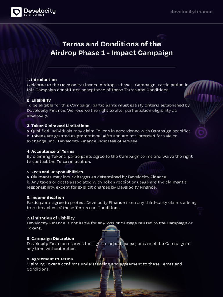 Airdrop Phase 1 Terms | PDF