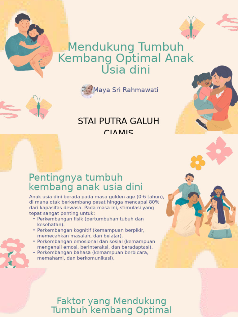 Mendukung Tumbuh Kembang Optimal Anak Usia Dini | PDF