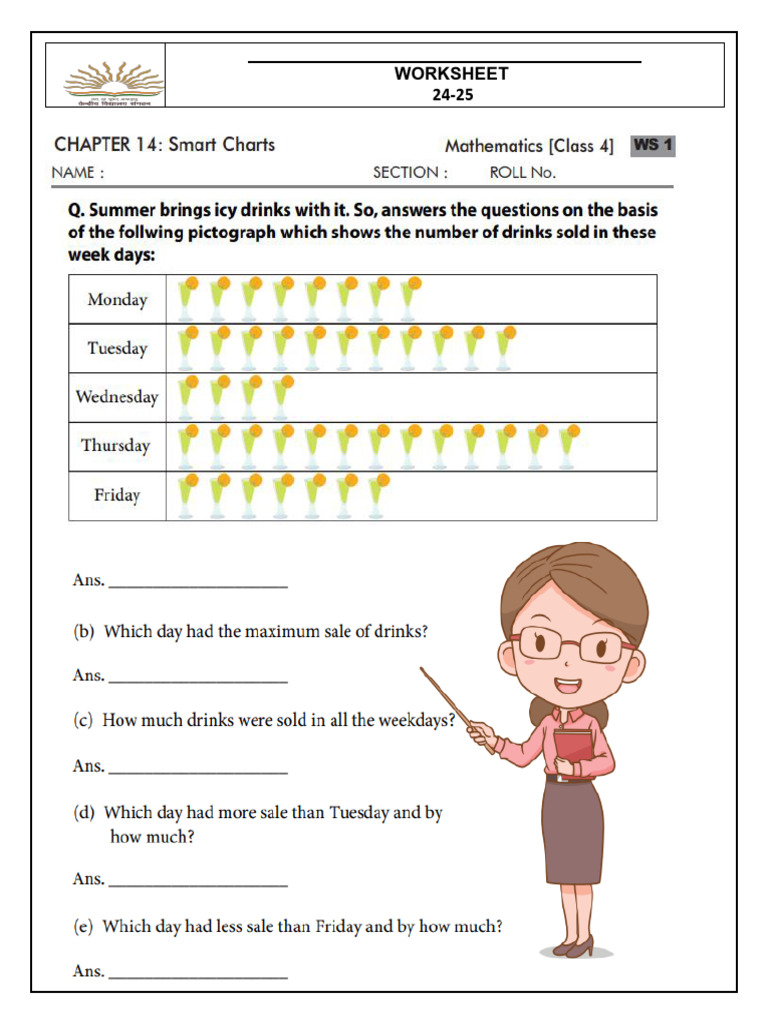 Class 4 Work Sheet | PDF
