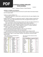 ICSE Chemistry Chapter 1 - Language of Chemistry | PDF | Ion | Chemistry