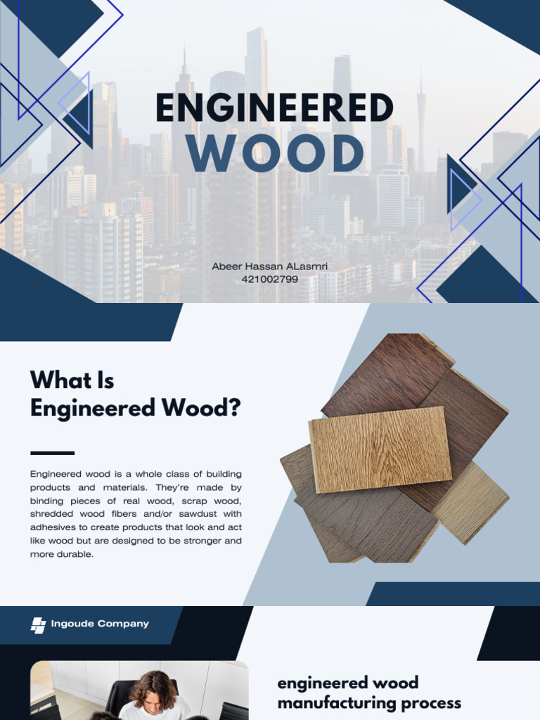 Engineered Wood Presentation | PDF | Wood | Plywood