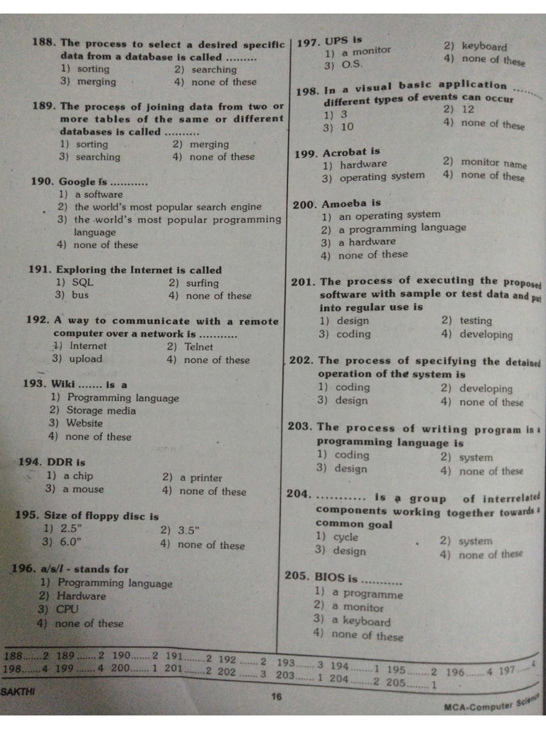 Computer Awarness Part - 2 MCA | PDF