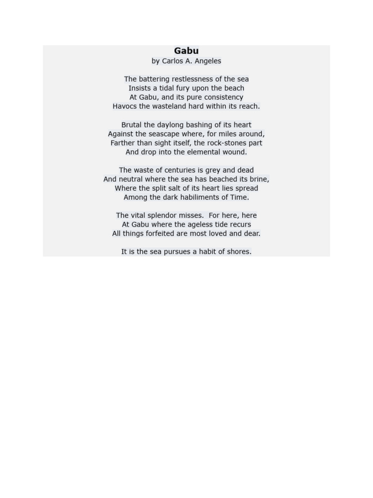 Gabu by Carlos Angeles | PDF