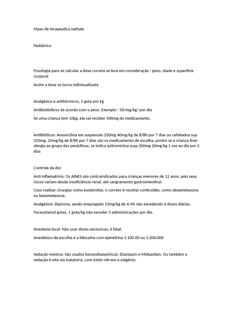 Mapas de Terapeutica Nathaly | PDF | Remédio | Drogas