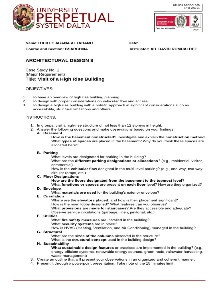 Case Study - High Rise Building | PDF | Basement | Building