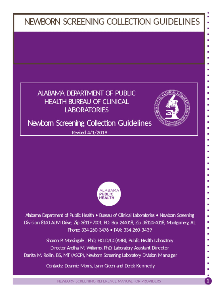 Newborn Screening Blood Collection Guidelines | PDF | Blood Transfusion ...