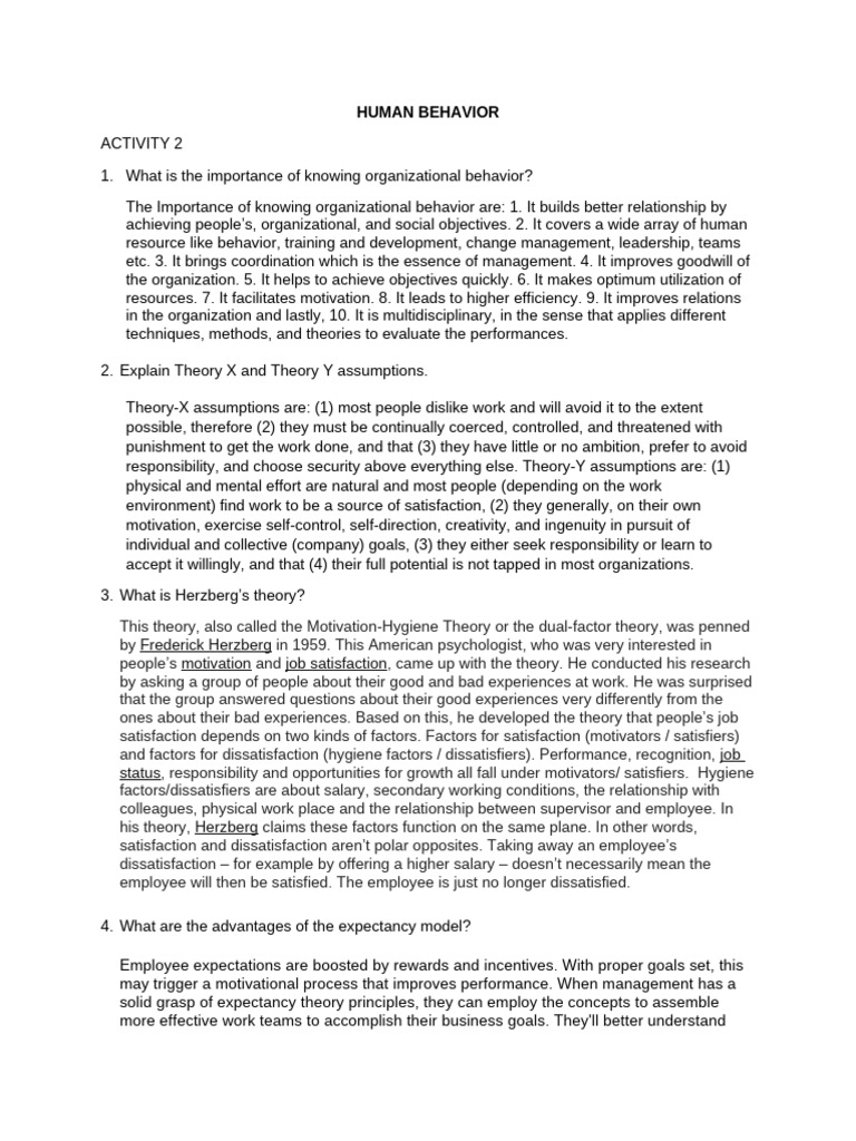 Human Behavior | PDF | Applied Psychology | Behavioural Sciences