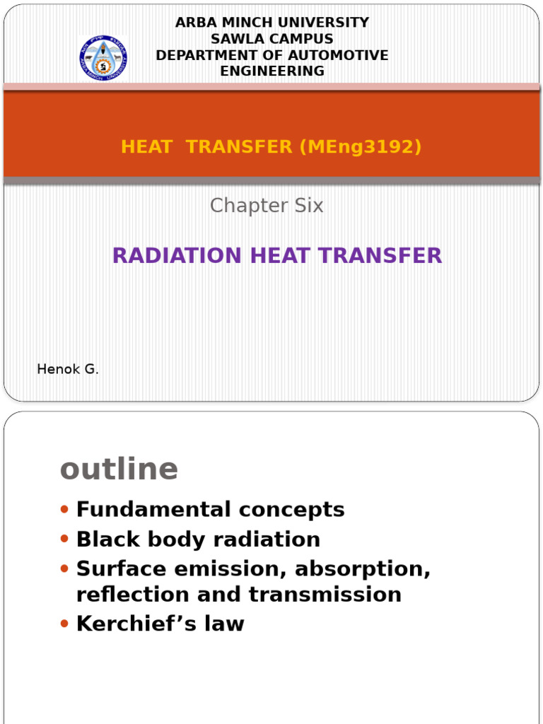 Radiation Heat Transfer | PDF | Electromagnetic Radiation ...