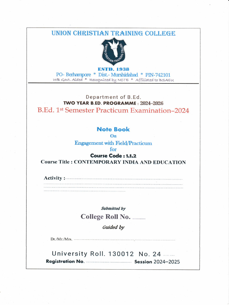 B.Ed practicum 2 | PDF