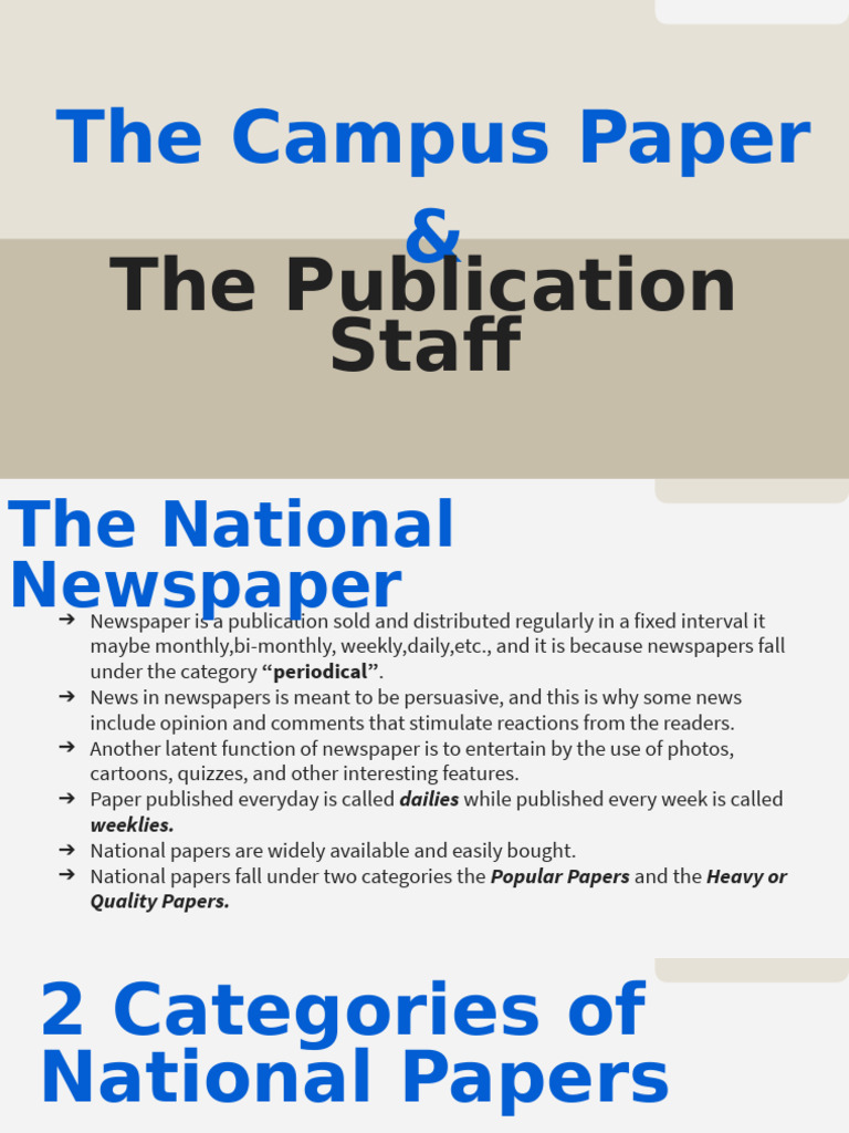 Understanding Campus Publications | PDF | Newspapers | News