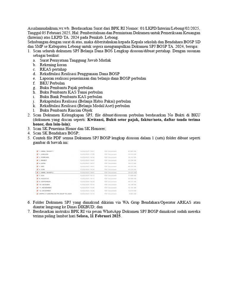 Susunan File PDF Dokumen SPJ BOSP TA 2024 | PDF