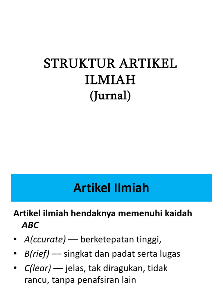 STRUKTUR ARTIKEL | PDF