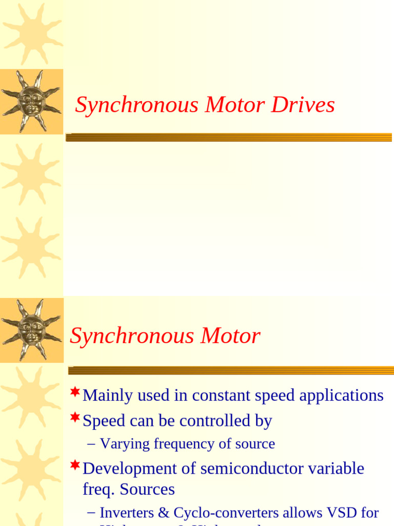 Synchronous Motor Drives | PDF | Electric Motor | Electricity