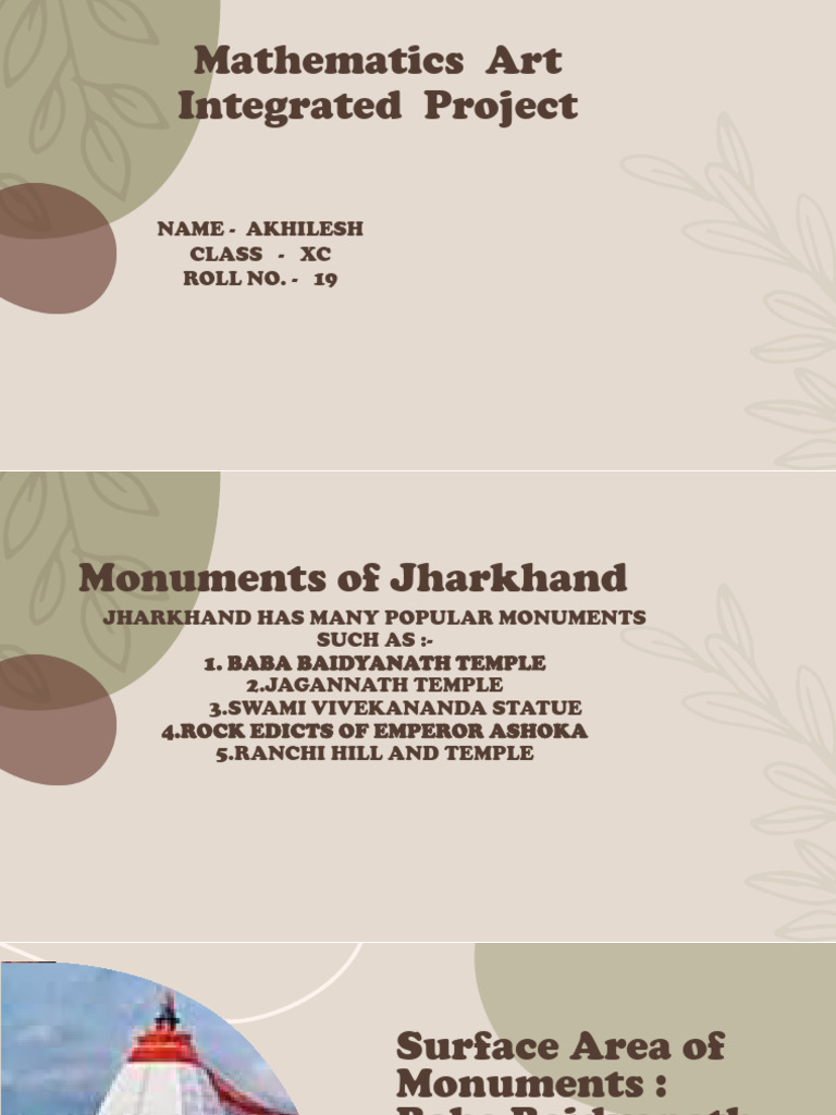 Akhilesh Maths Art Integrated Project | PDF | Area | South Asia