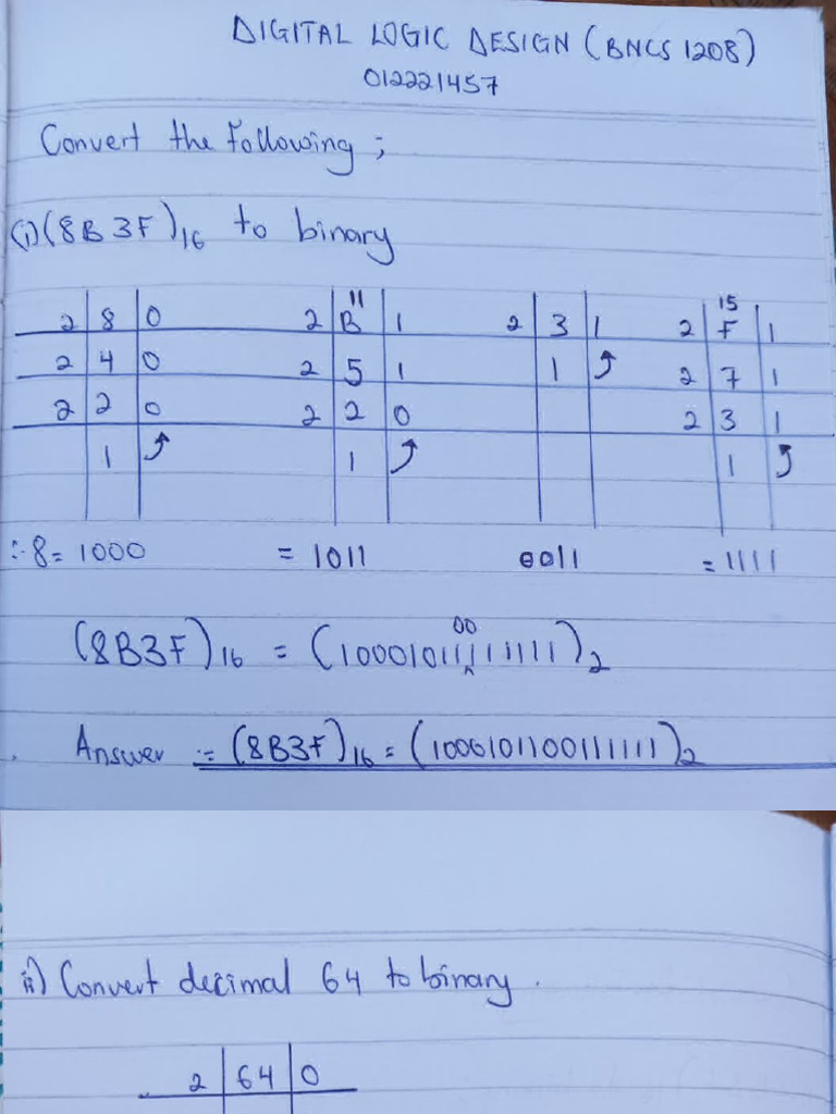 Digital Logic Design Conversion Guide | PDF