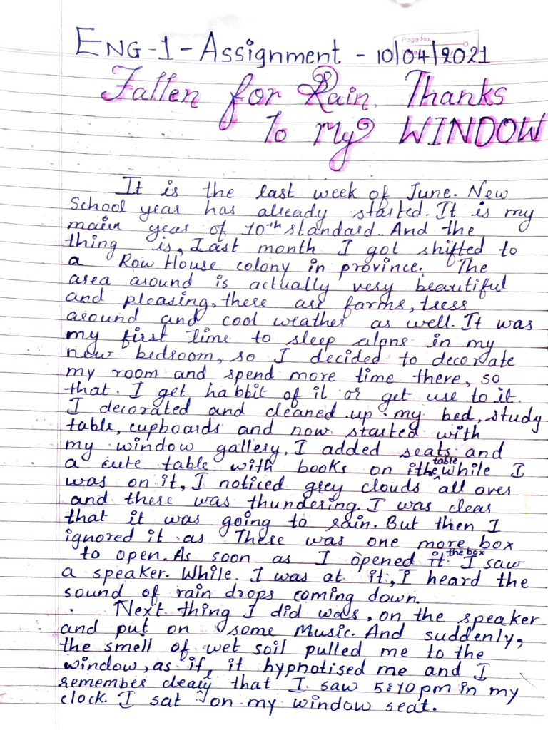 English 1 Assignment Final Sanchali Bhoir | PDF