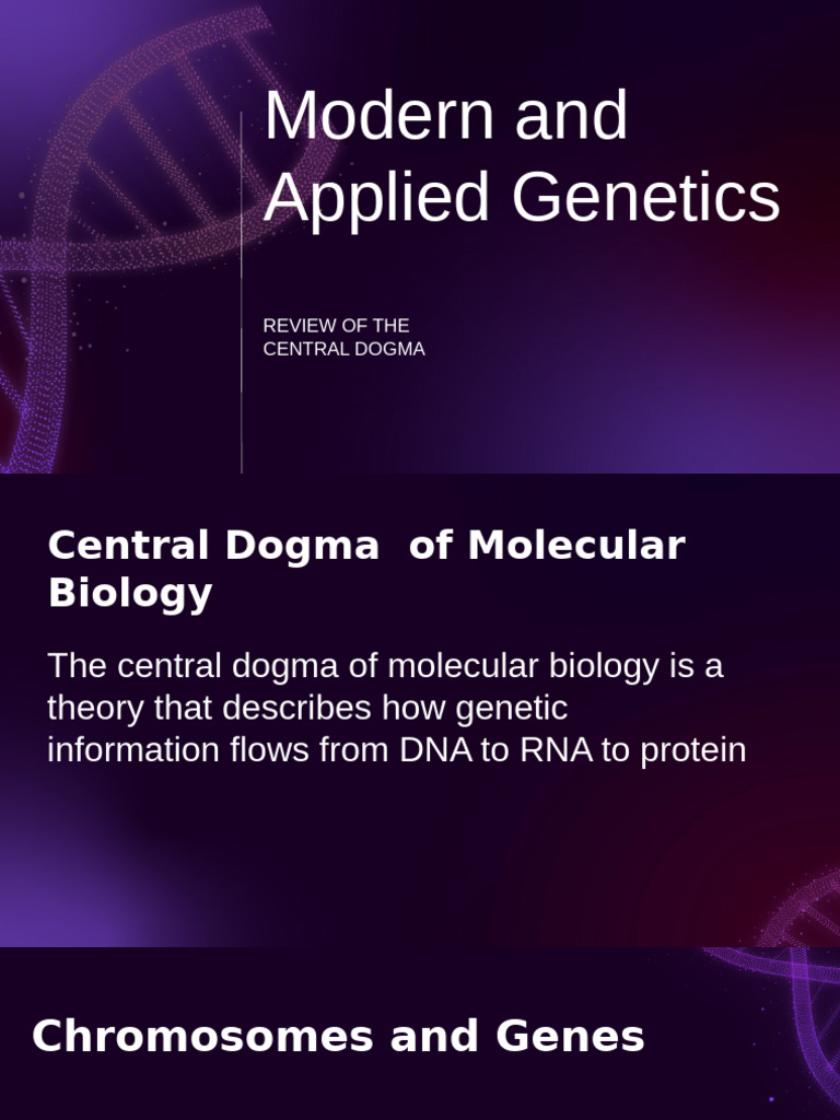 Central Dogma and Genetic Technologies | PDF | Gene | Embryonic Stem Cell