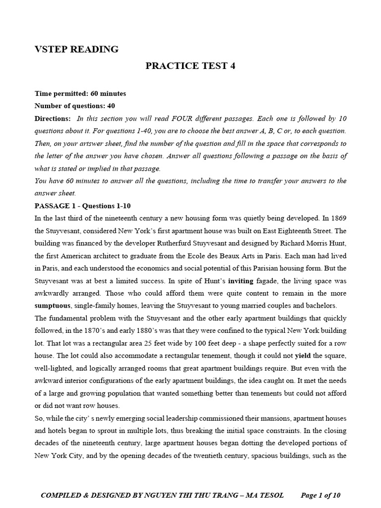 Vstep Reading Practice Test4 | PDF | Snow | Ice