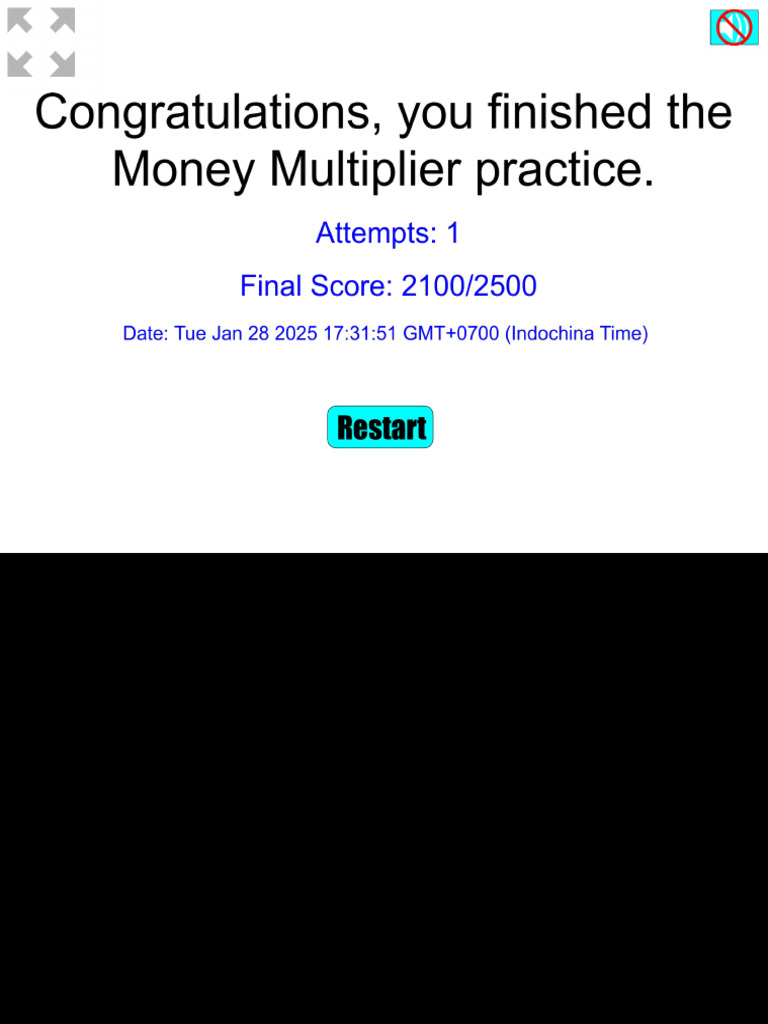 25 Question Monetary Policy and Multipliers Game | PDF