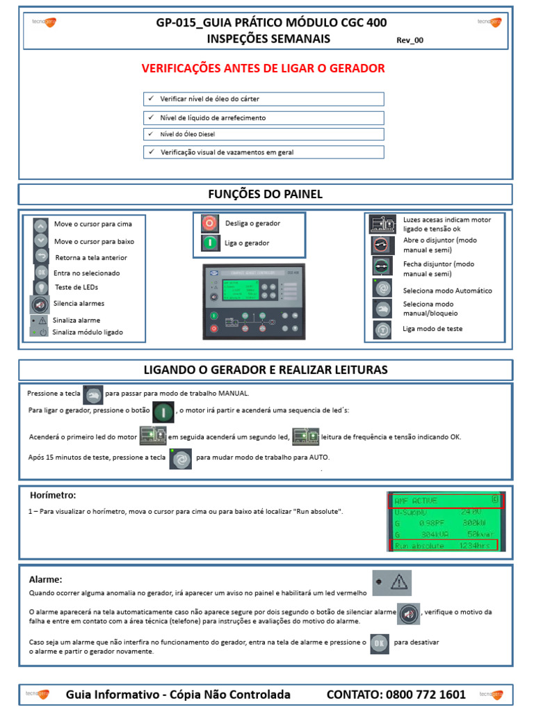 GP-015 - Guia Prático Módulo Deif CGC 400 | PDF