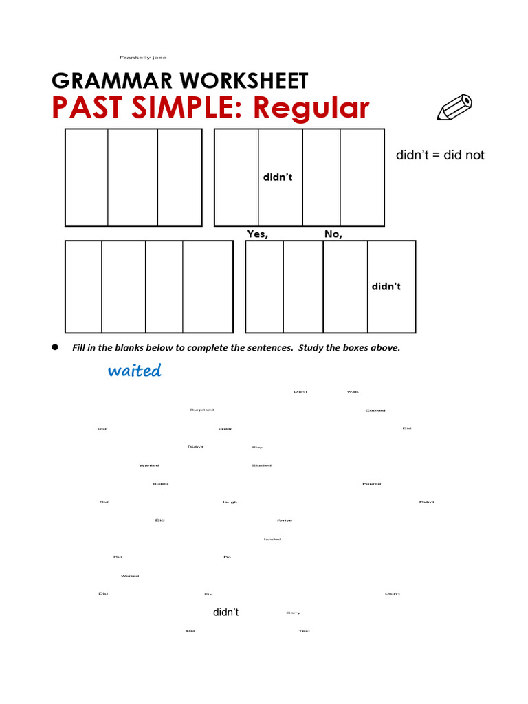 Past Simple Grammar Worksheet | PDF