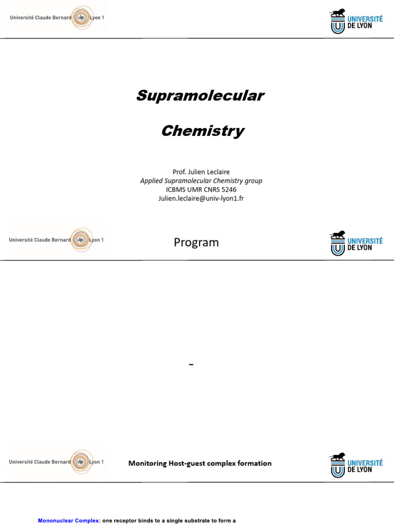 M2R Supramolecular Chapt II 2024 | PDF | Nuclear Magnetic Resonance Spectroscopy | Denaturation ...