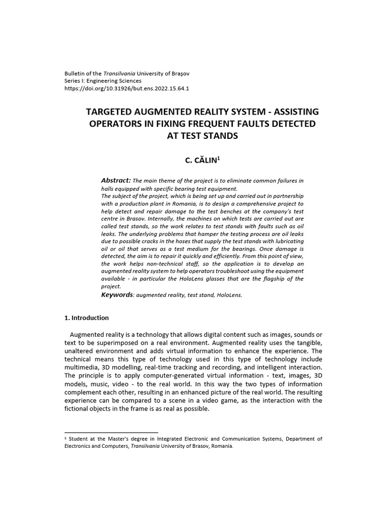 augmented_reality_article | PDF | Augmented Reality | 3 D Computer Graphics