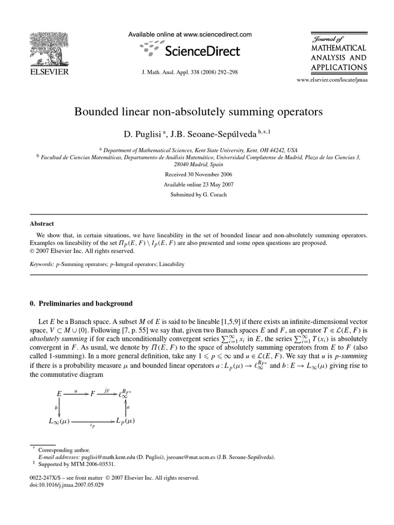 Propriedade Das Duas Séries | PDF | Basis (Linear Algebra) | Banach Space