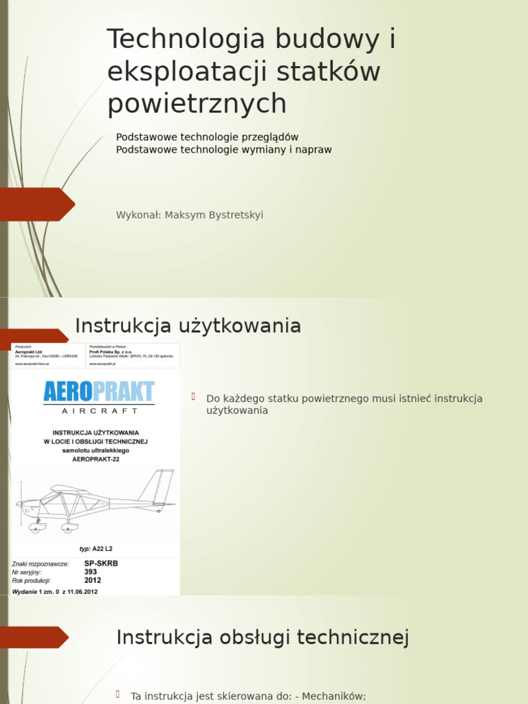 Lotnictwo Prezentacja | PDF