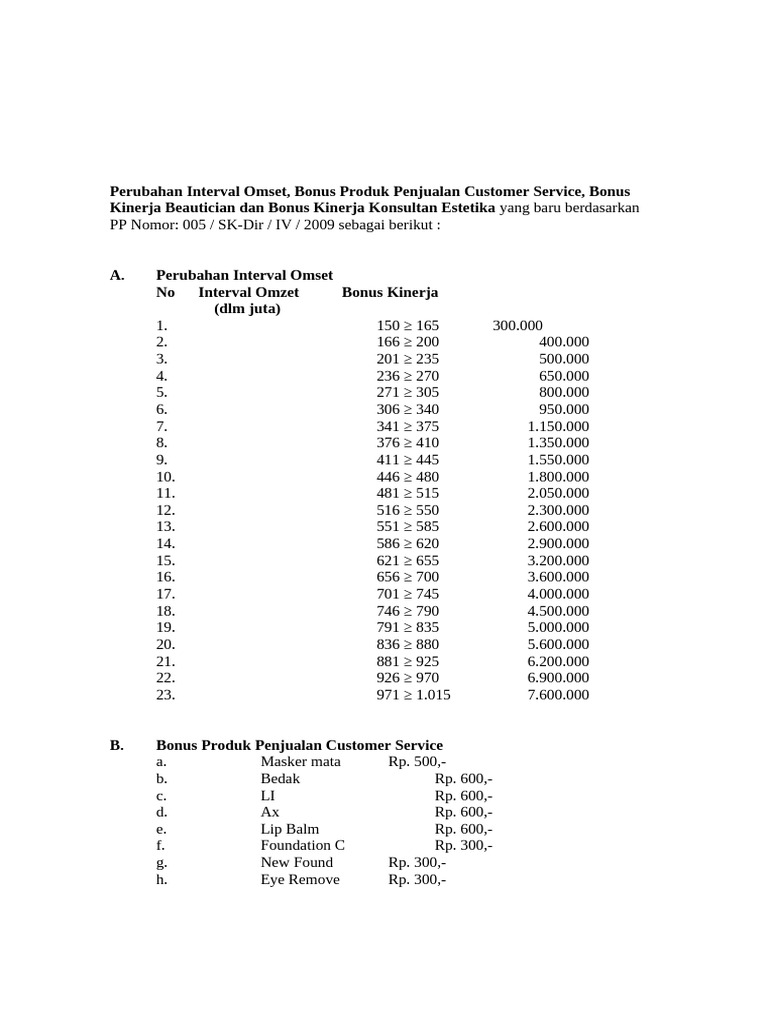 005.Pemberitahuan Penyesuainan Interval Omset | PDF